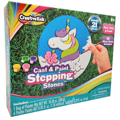CreativeKids Cast & Paint Stepping Stone Unicorn Design