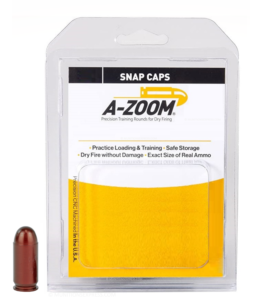 A-Zoom Precision .45 ACP Snap Caps Aluminum 5/Pack
