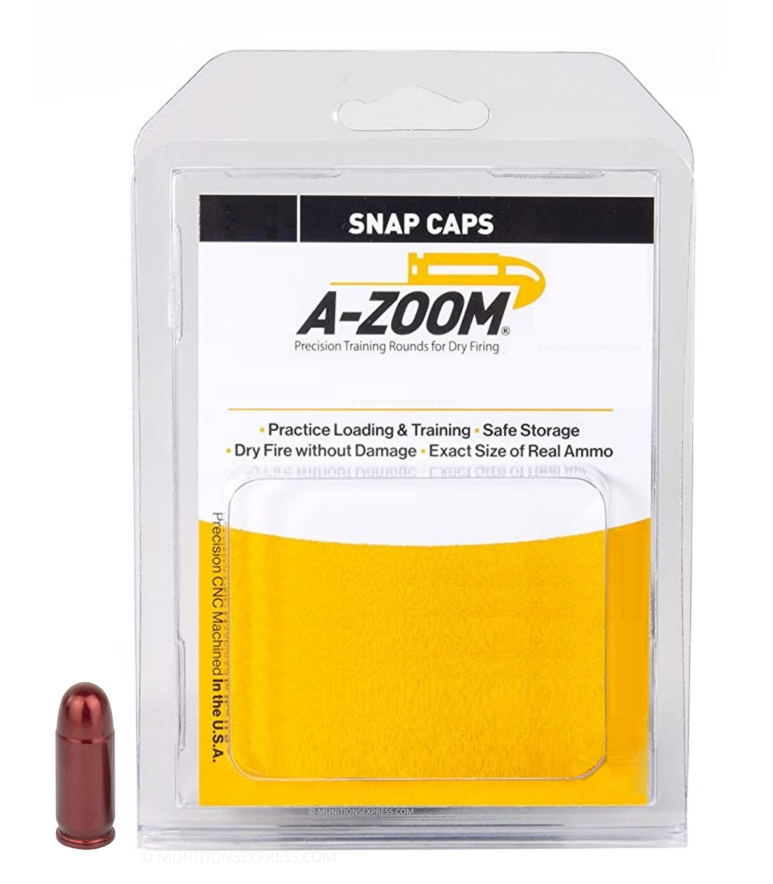 A-Zoom Precision .380 ACP Snap Caps Aluminum 5/Pack