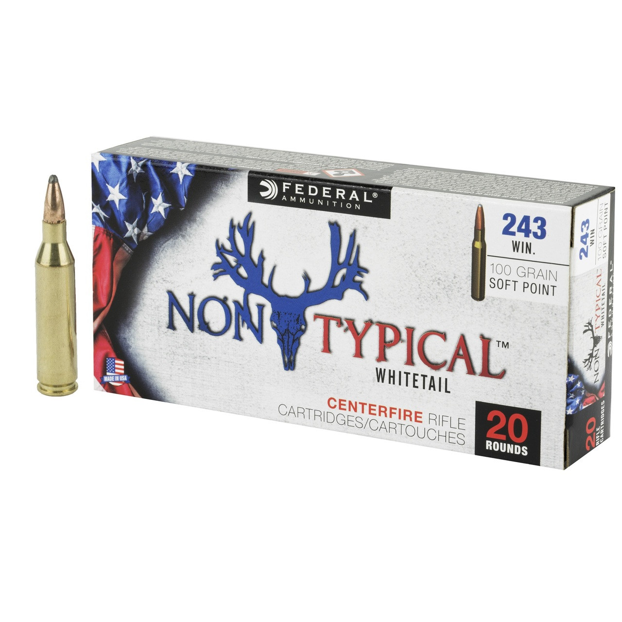 Federal Non-Typical .243 Winchester 100gr Soft Point 20/Box - MUNITIONS ...