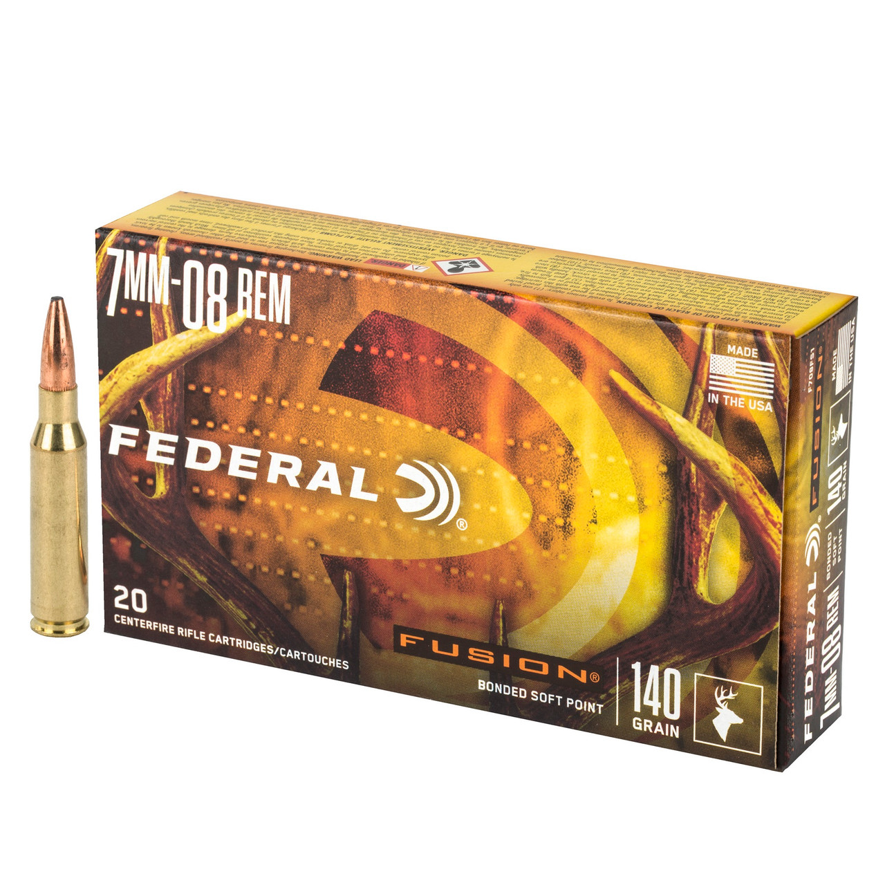 Federal Fusion 7mm-08 Remington 140gr Spitzer Boat Tail 20/Box ...