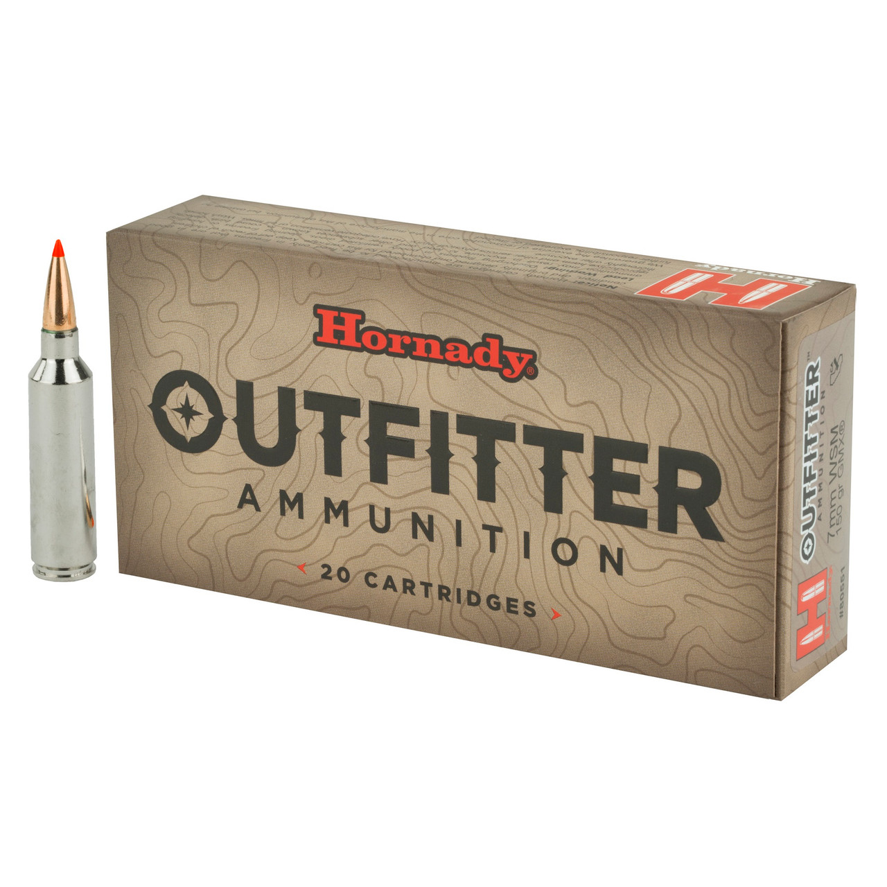 Hornady Outfitter 7mm Winchester Short Magnum (WSM) 150gr GMX Lead-Free ...