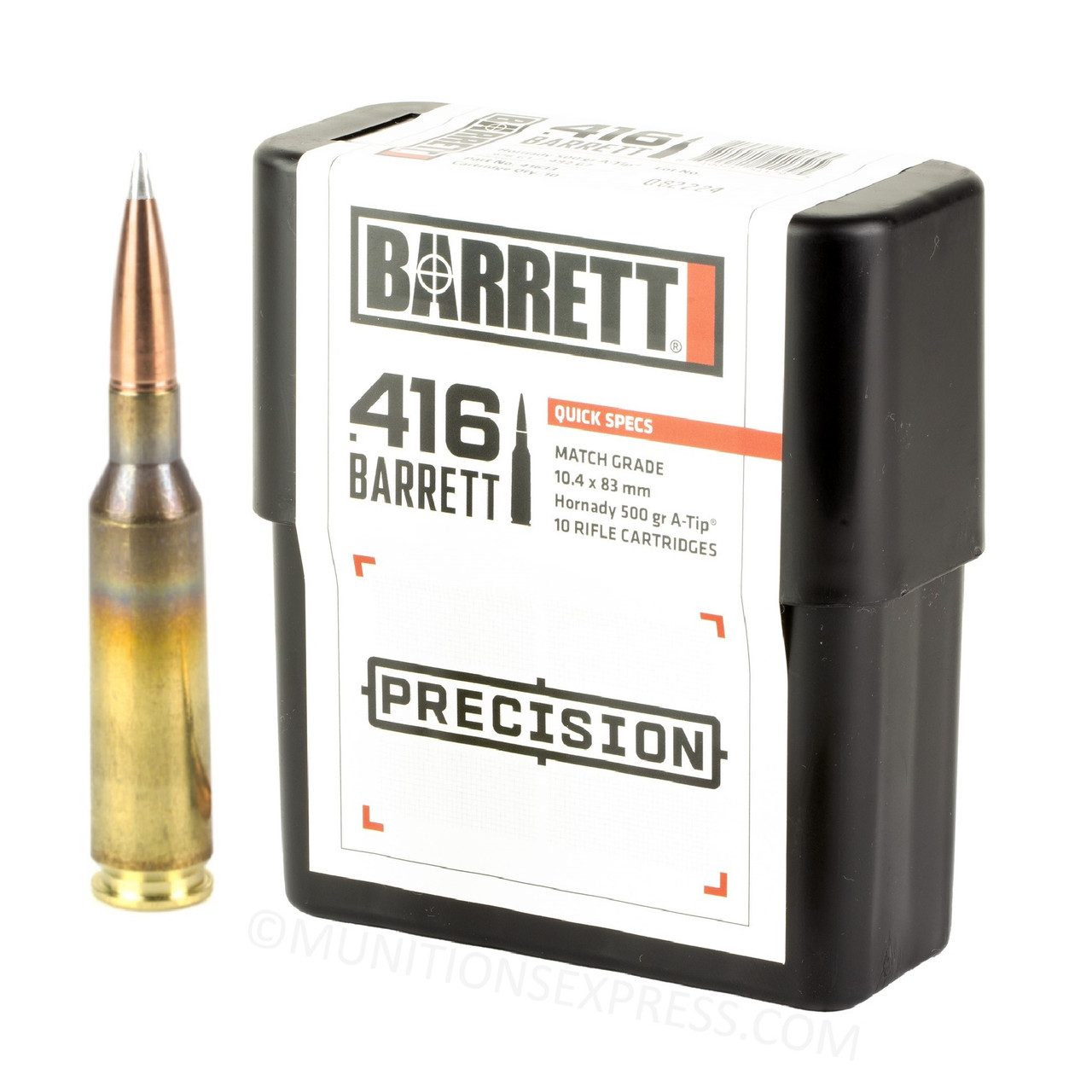Barrett Precision .416 Barrett Ammo 500gr Hornady A-TIP Match ...