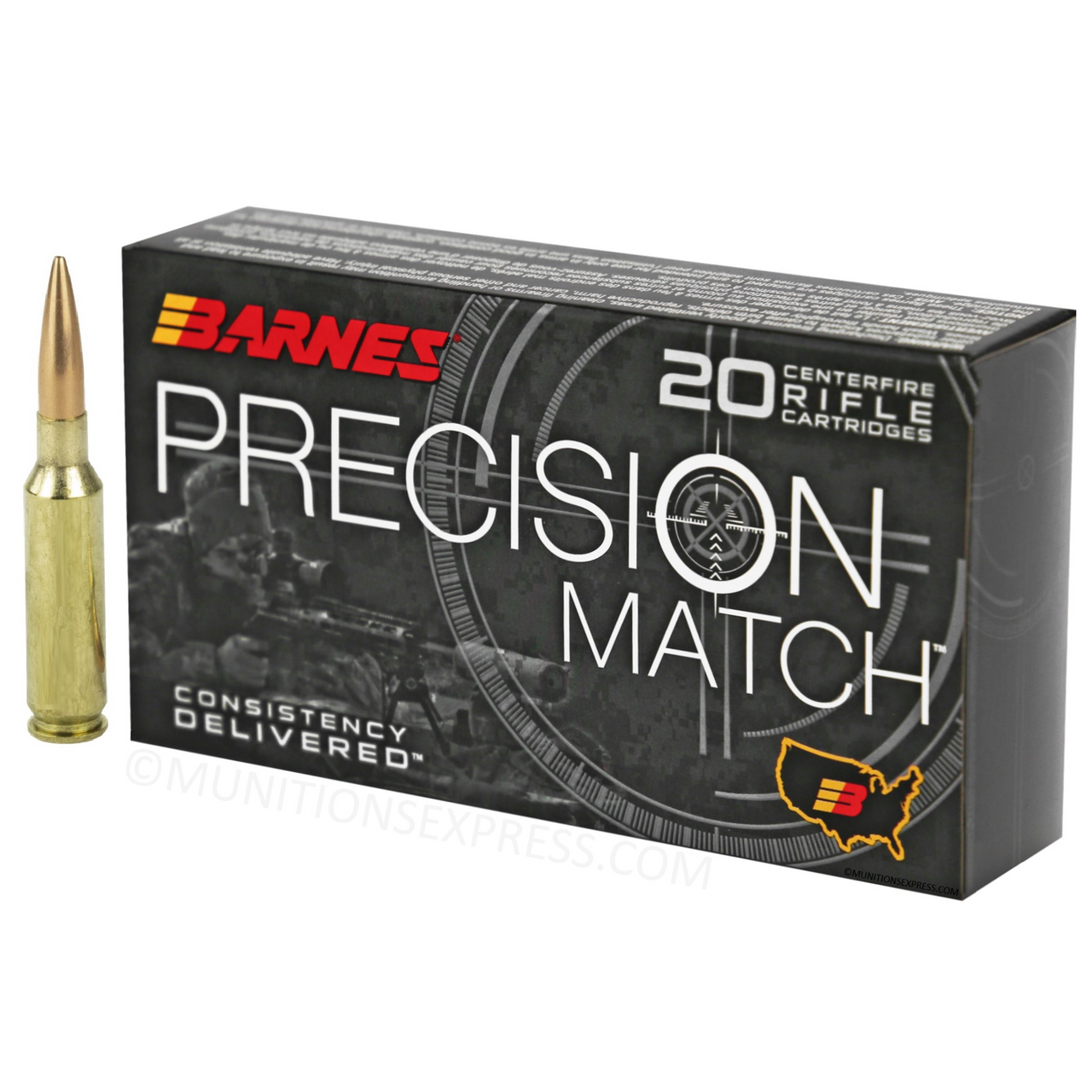 Barnes Precision Match 6mm Creedmoor Ammo 112gr Match Burner Open Tip ...