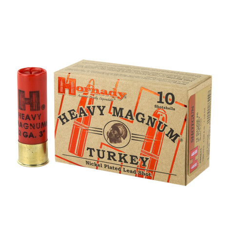 Hornady Heavy Magnum Turkey 12ga Ammo 3" 1-1/2 oz #6 Nickel Plated Shot ...