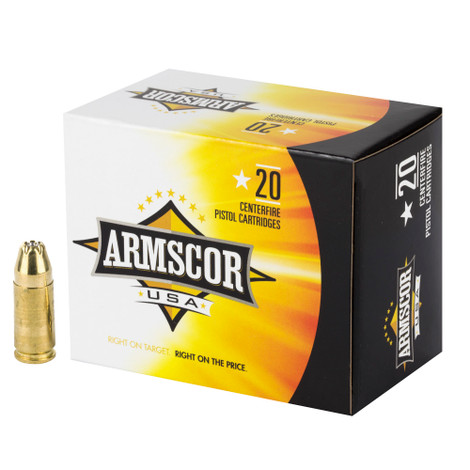 Armscor 9mm Luger Ammo 124gr Jacketed Hollow Point 20/Box