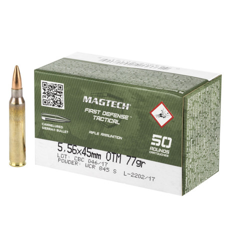 MAGTECH First Defense Tactical 5.56x45mm NATO 77gr Sierra MatchKing ...