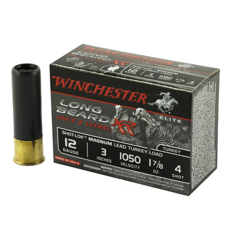Winchester Long Beard XR Turkey 12ga 3" 1-7/8 oz #4 Copper Plated Shot ...