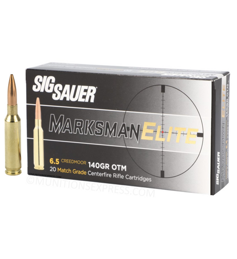 SIG SAUER Marksman Elite Match Grade 6.5mm Creedmoor Ammo 140gr Open ...
