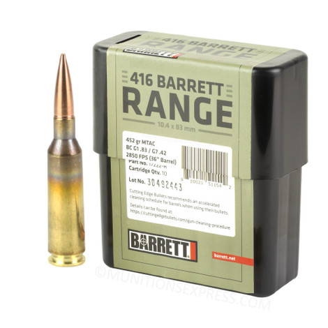 Barrett Range .416 Barrett 452gr Single Feed MTAC (Match / Tactical ...