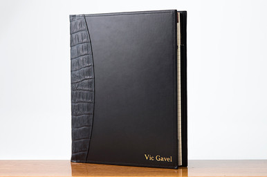Sr. Padfolio Black Gator with Black Bridle - TLT Leather