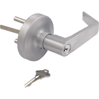 Entry/Classroom Exit Lever Trim Keyed Locks Dull Chrome - LL520DCH | BLVS