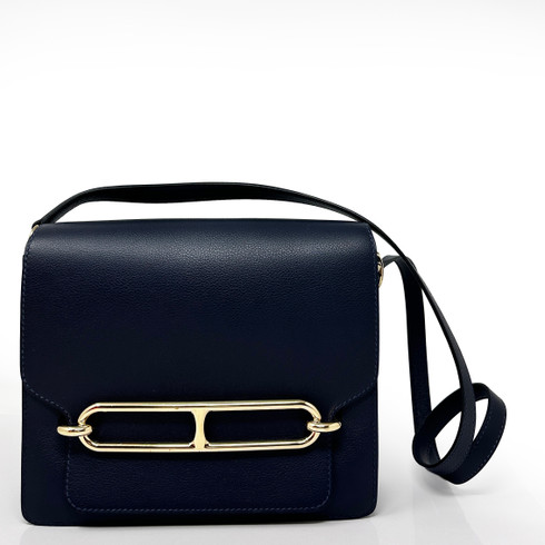 Hermès Navy Roulis Handbag at Secondi Consignment