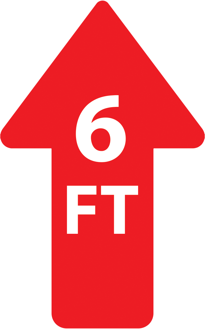 "6 FT" Directional Flow Arrows - TECH ED SAFETY