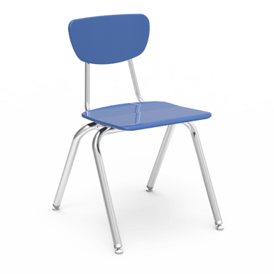 Buy 3000 Series 18" Classroom Chair, Sky Blue Seat and Back, Chrome ...