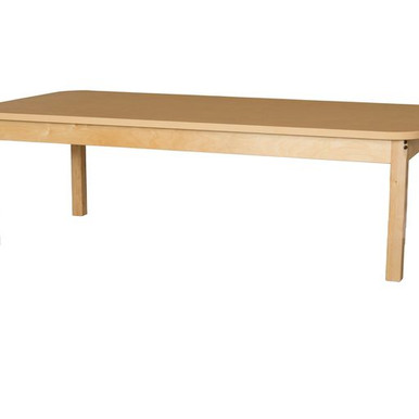 30" x 72" Rectangle High Pressure Laminate Table with Hardwood Legs ...
