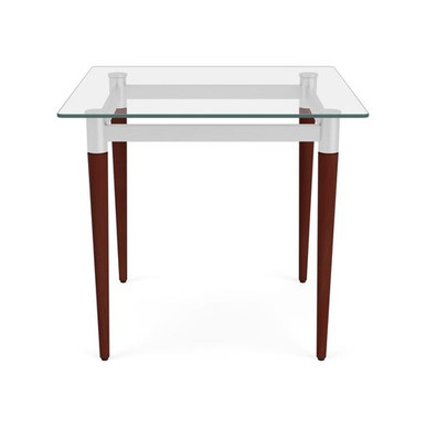 Siena Lounge Reception End Table 22x22" Glass Top