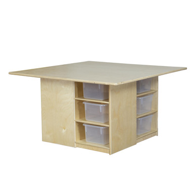 Cubby Table with (12) Translucent Trays | Furniture Tycoon