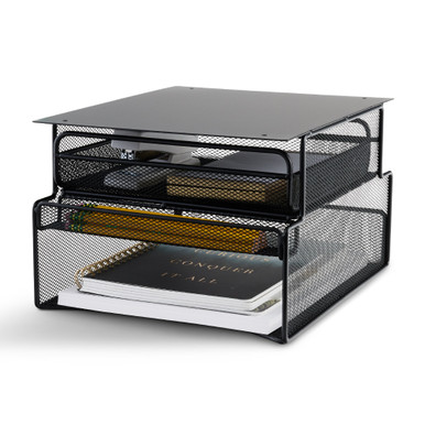 Shop Safco Onyx Hanging Storage – Modular Under-Desk Organizer ...