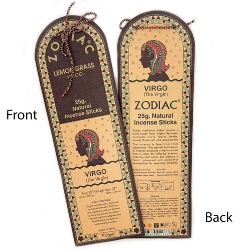 Virgo (The Virgin) Incense Sticks 25 Grams by R Expo, Handmade in India ...