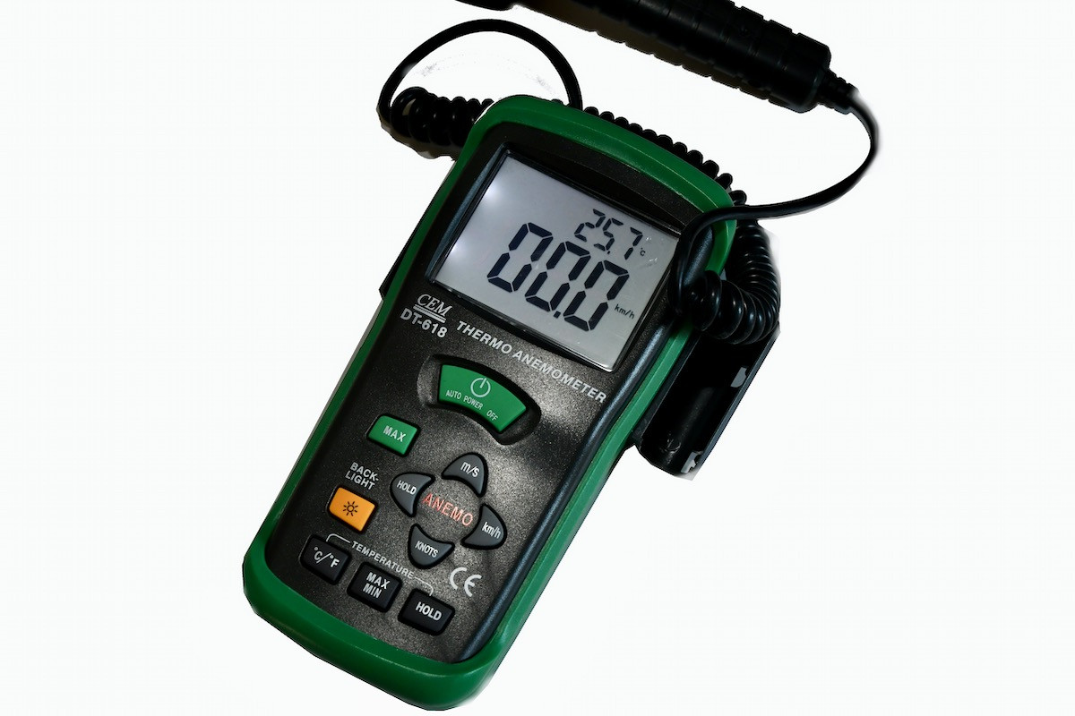 CEM DT-618 CFM/CMM Thermo-Anemometer with Built-in Non-contact IR ...