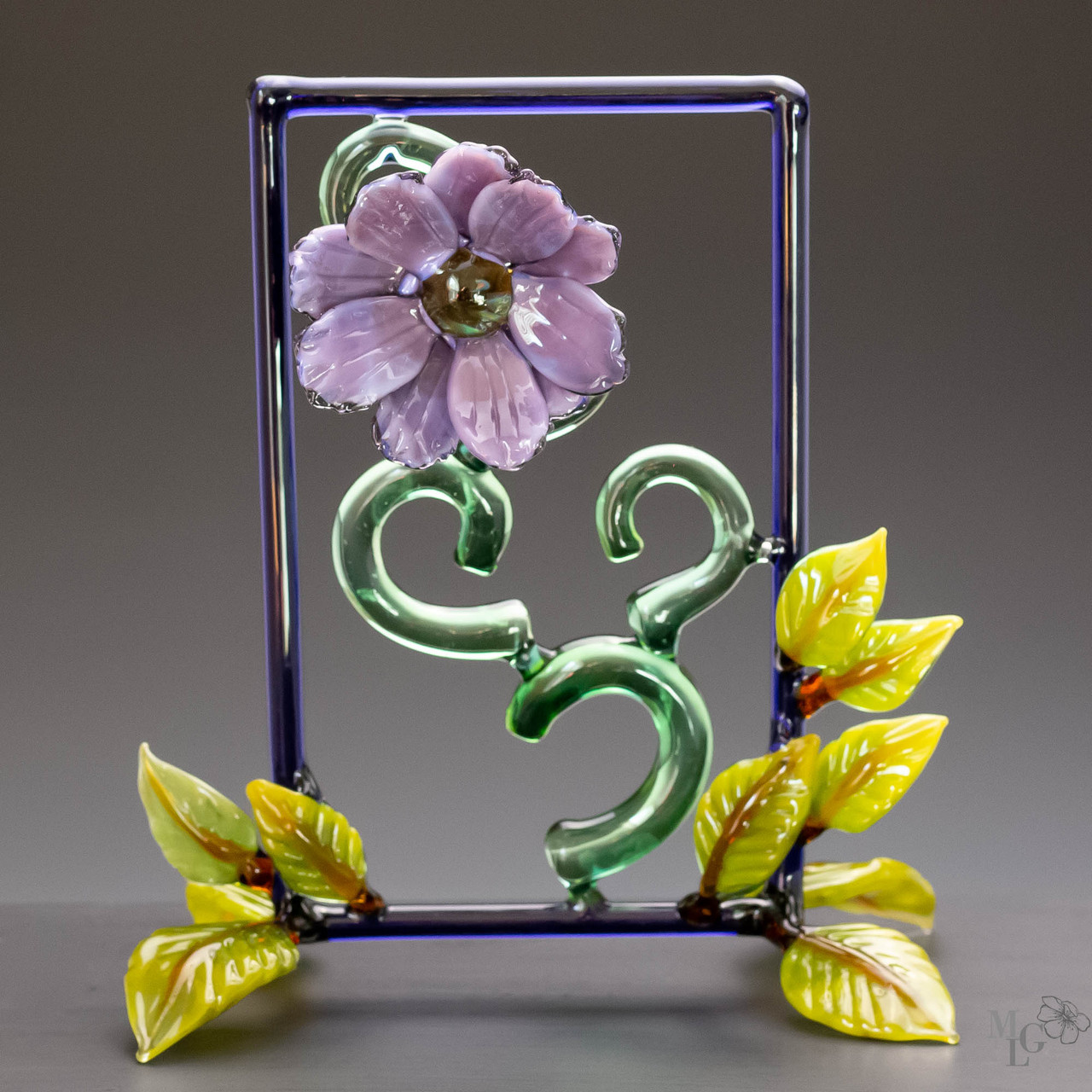 Just Breath / Contemporary Flower Sculpture / Art Glass For Your Home