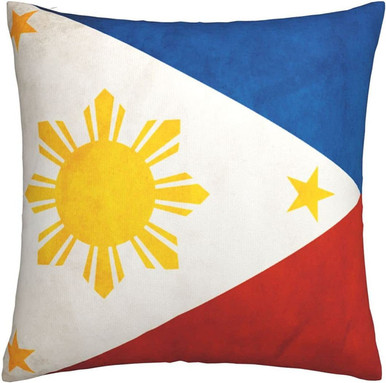 Philippine Flag Throw Pillow Cover