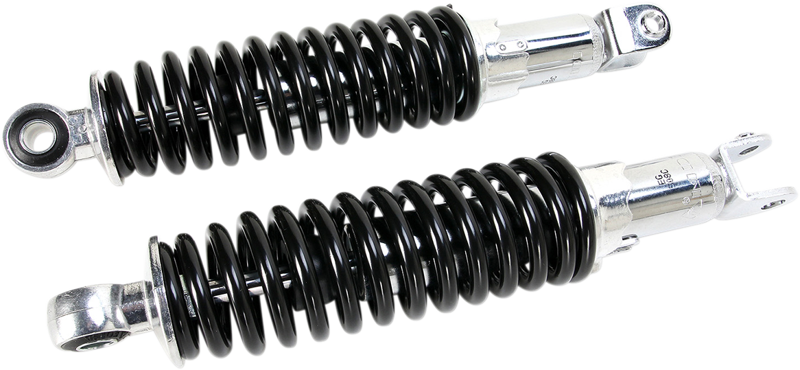 Emgo Custom Shorty Shocks With Shroud Chrome Body/Black Spring Finish ...