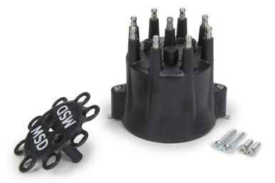 MSD Black V8 Distributor Cap HEI Terminals 84333 - J J Motorsports