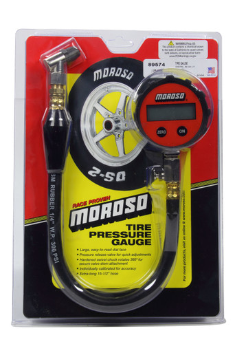 Moroso Tire Gauge 0-15 Digital Backlit 89574 - J J Motorsports