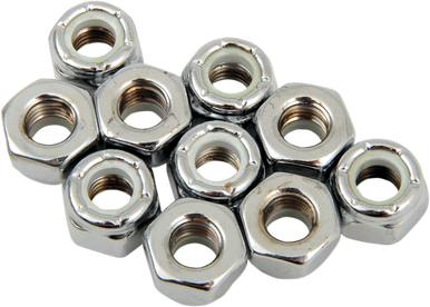 Drag Specialties 1/4-28 Chrome Nylon Nut Mpb274 - J J Motorsports