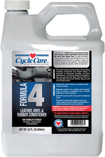 Cycle Care Formulas Formula 4 Leather Vinyl 32 U.S. Fl Oz. 04032 - J J ...