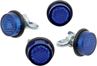 Chris Products License Plate Reflectors 4Ct Blue Ch4B - J J Motorsports