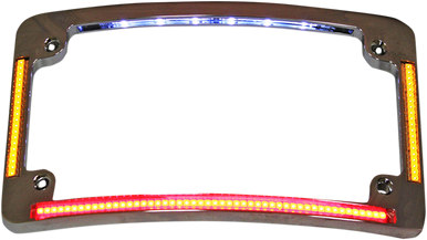 Custom Dynamics License Plate Frame Radius Chrome Tf05-C - J J Motorsports