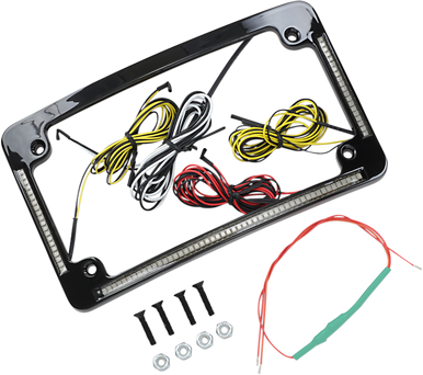 Custom Dynamics License Plate Frame Radius Black Tf05-B - J J Motorsports