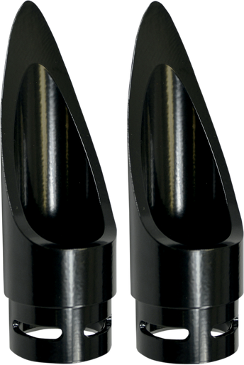 Baron Exhaust Tip Black Scalloped Ba-1100-01B - J J Motorsports