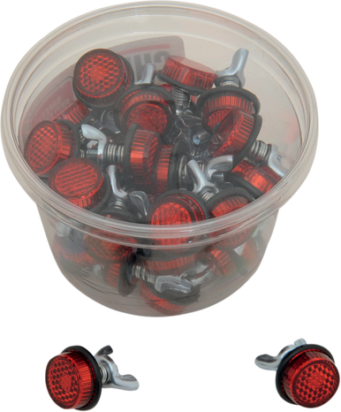 Chris Products License Plate Reflectors 40Ct Tub Red Ch40R - J J ...