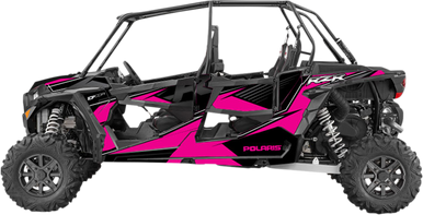 D'Cor Visuals Complete Graphics Kit Pink 4-Door Rzr 20-60-113 - J J ...