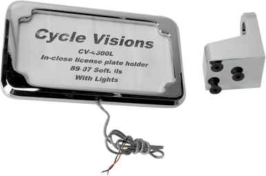 Cycle Visions Vertical License Plate Mount With Light '86-'07 St Chrome ...