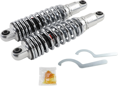 Drag Shocks Premium Ride-Height Adjustable Shocks Chrome Heavy Duty 13 ...