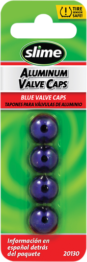 Slime Valve Stem Caps Blue 4 Pack 20130 - J J Motorsports
