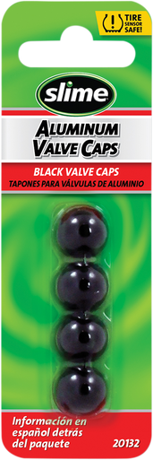 Slime Valve Stem Caps Black 4 Pack 20132 - J J Motorsports