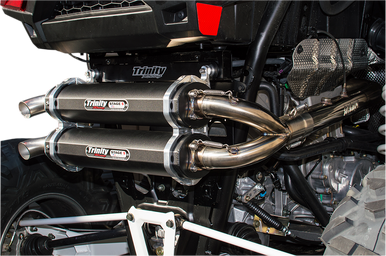 Trinity Racing Exhaust Black Rzr Pro Xp Tr-4174D-Bk - J J Motorsports