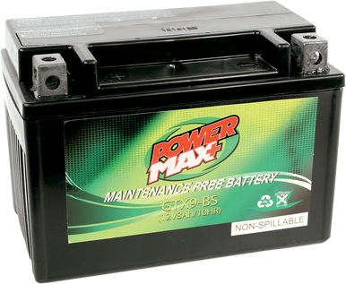 Power Max Battery Ytx9-Bs Gtx9-Bs - J J Motorsports