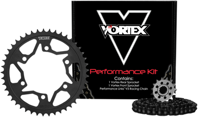 Vortex Chain Kit Black Kawasaki Ninja 400 Ck6465 - J J Motorsports