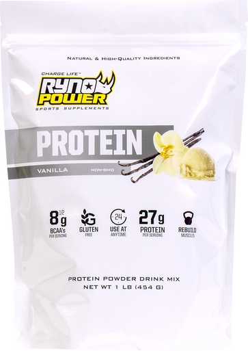 Ryno Power Protein Powder Vanilla 1 lb 10 Servings 1LB-PPV