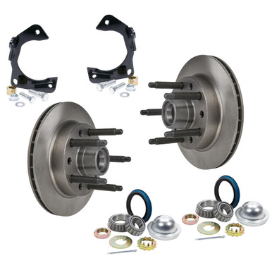 Hybrid Front Disc 10" Brake Rotor Conversion Kit - 5x5 Bolt Pattern, 5/ ...