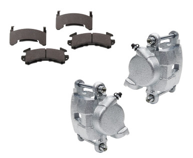 78-88 GM Metric Loaded Brake Caliper Kit with D154 Hawk Black Brake ...