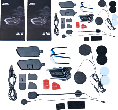 J & M Headset Bluetooth Universal Dual Pack HS-BT6-UNV-D - J J Motorsports