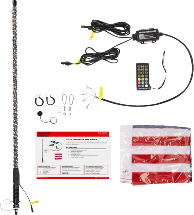 Saddle Tramp 3" Whip Light Chasing RGB w/ Controller MPS-CHWP-1 - J J ...